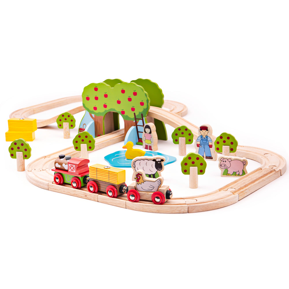 Farm Train Set | Wooden Train Sets | Bigjigs Rail – BigjigsRail.com