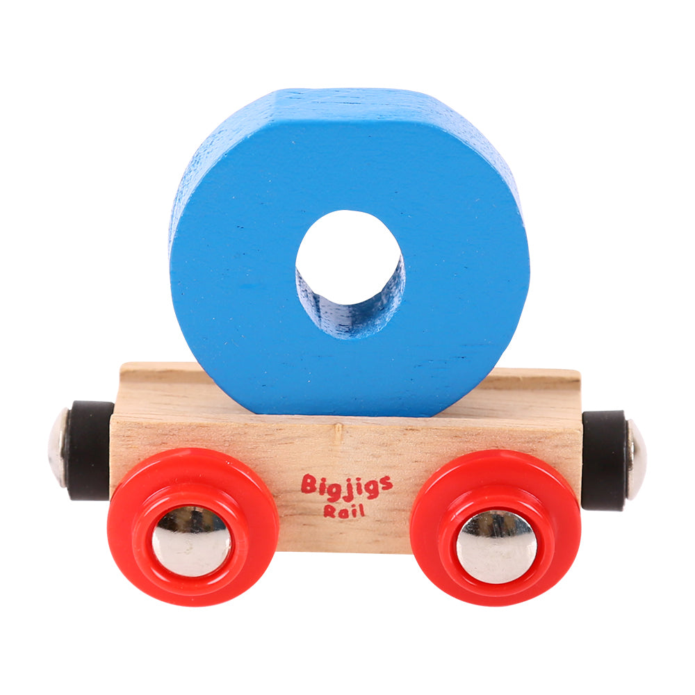 Personalised Wood Rail Name Letters & Numbers | Blue Letter O | Bigjigs ...